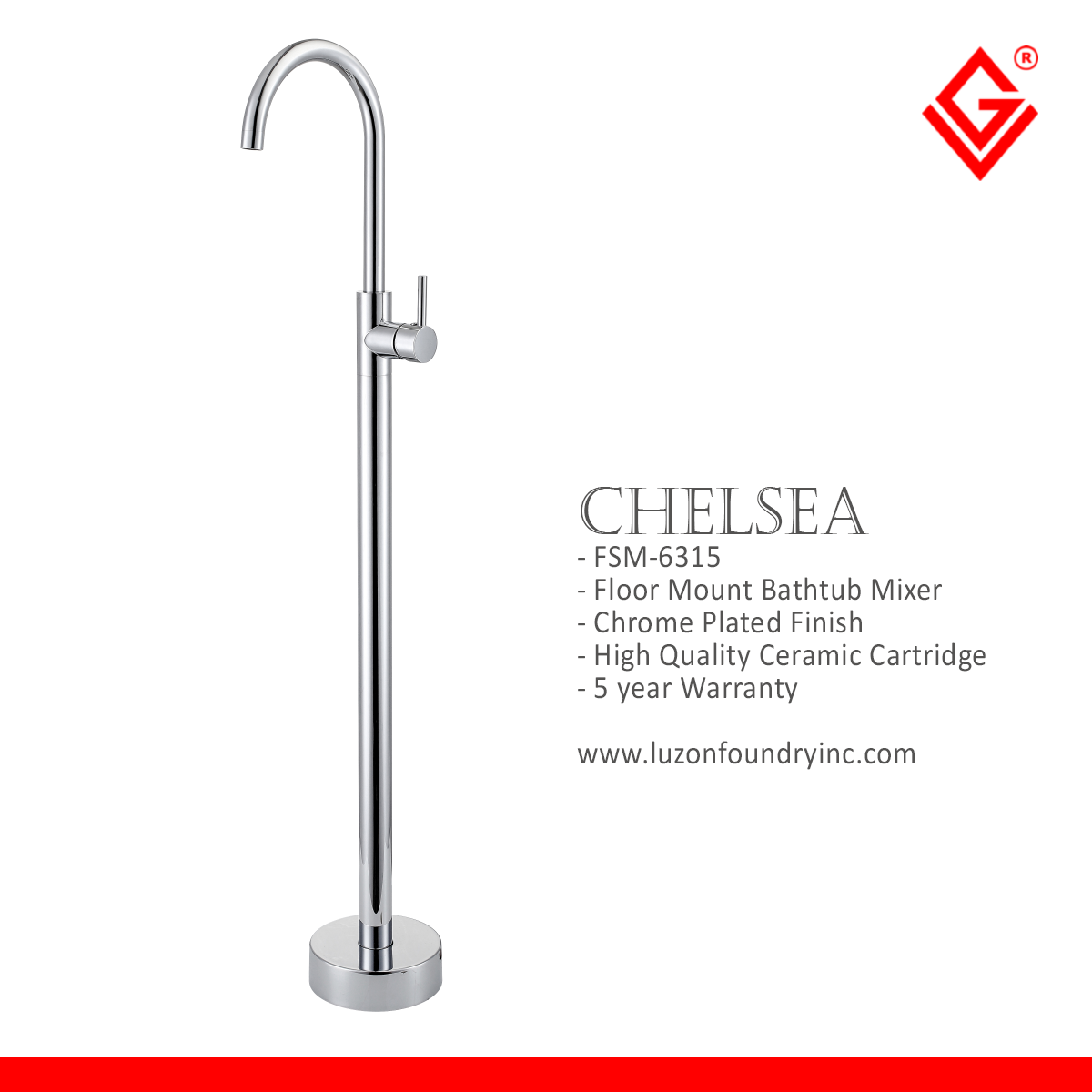 FSM-6315 CHELSEA BATHTUB MIXER | Luzon Foundry Inc.